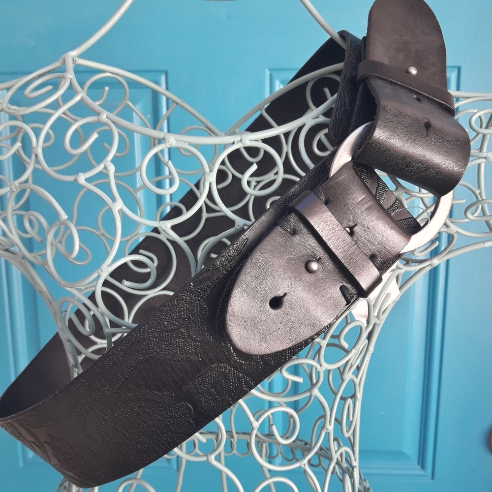 Genuine Leather Belt Wide Boho Belt Brutalist Bohemia… - Gem